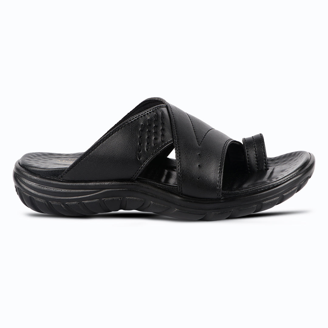 Medifeet Sturdy & Comfortable men's Slippers (Leather Slippers with Ar