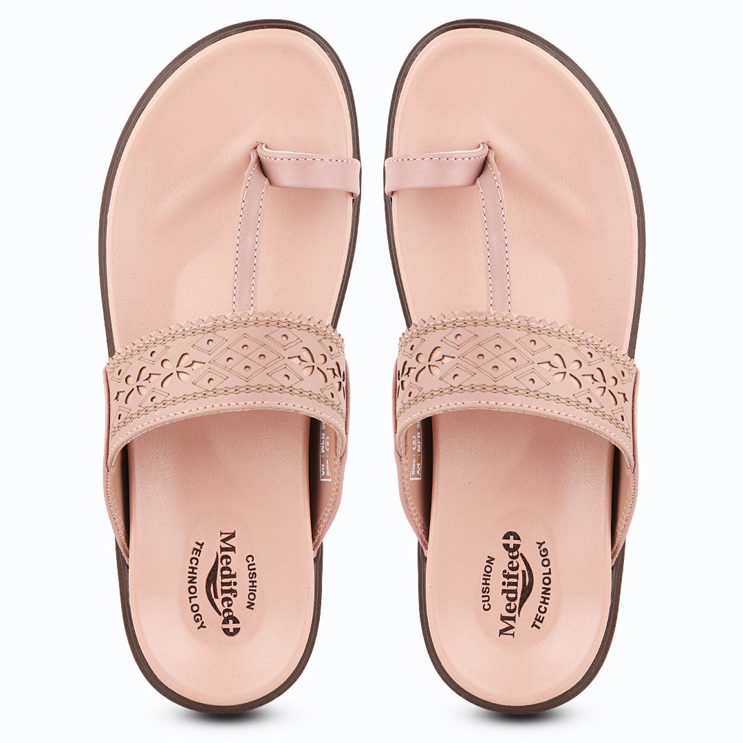 Medifeet Women’s Toe Ring Sandals with Arch Support & Cushioned Insole